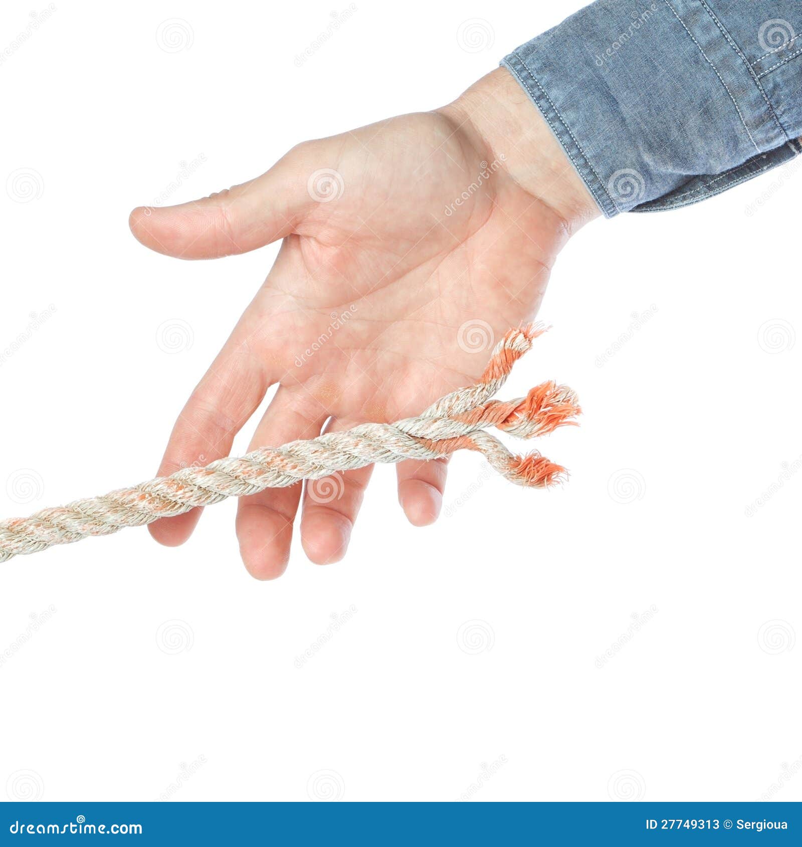 Man S Hand Catching the Rope. Stock Image - Image of cord, endurance ...