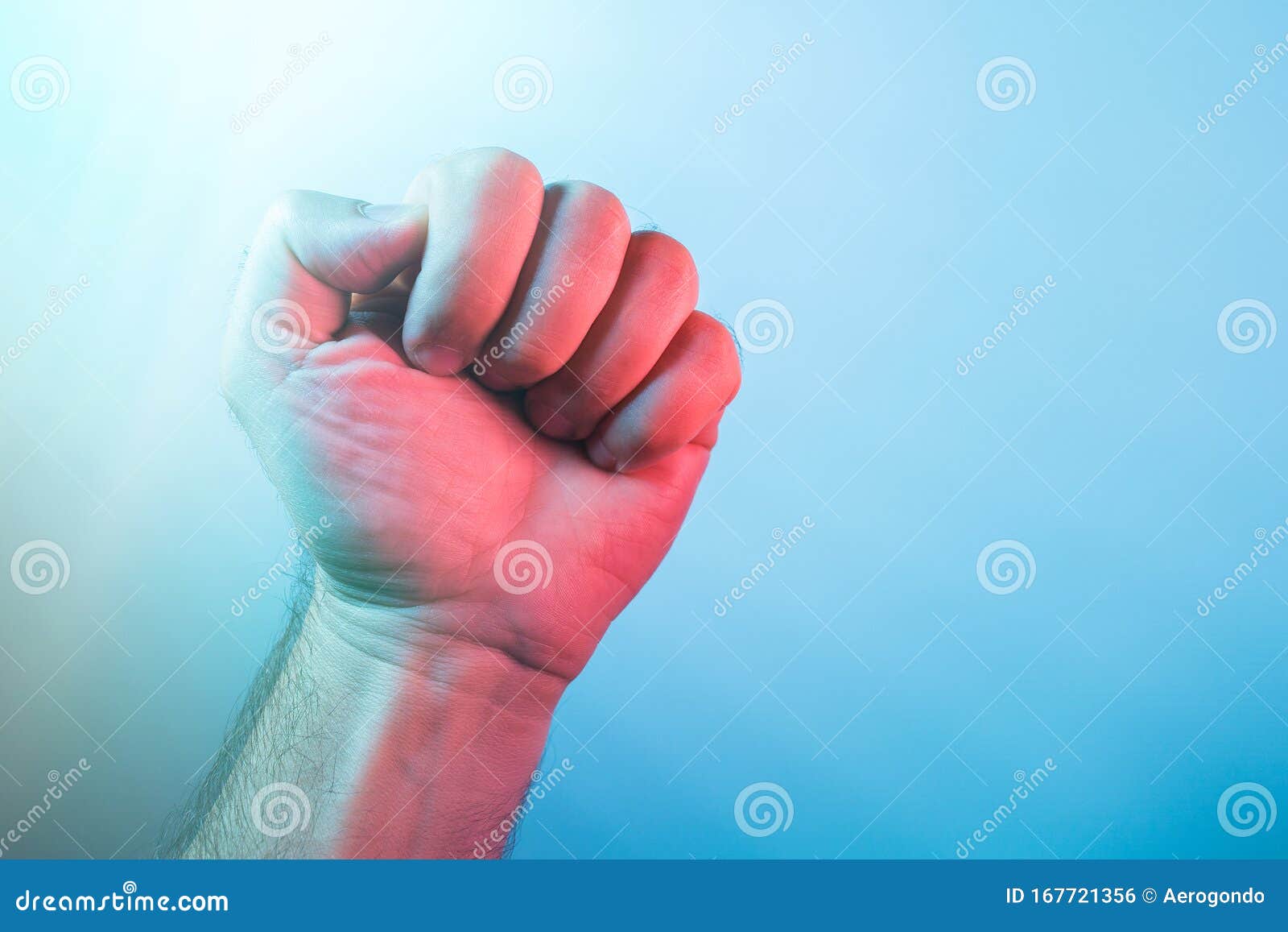 Man& X27;s Hand in a Clutched Fist Stock Photo - Image of fistful ...