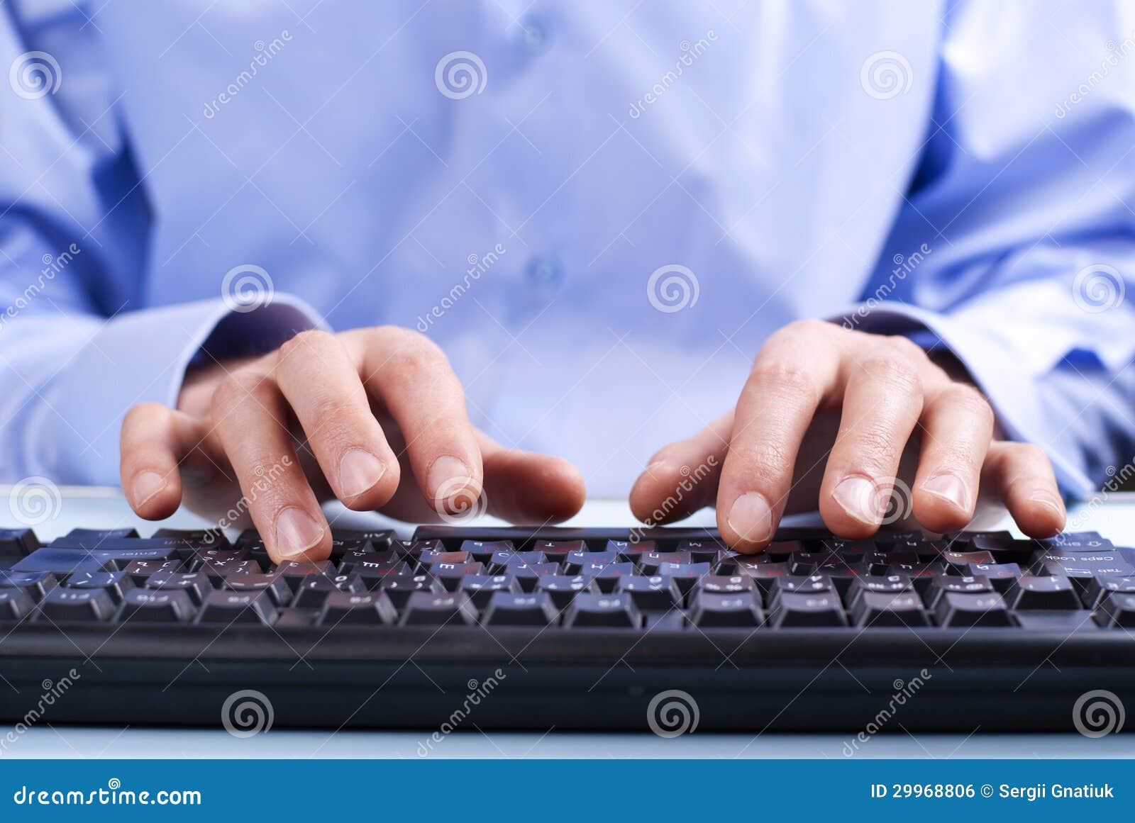 Keyboard and hand stock photo. Image of laptop, hands - 29968806