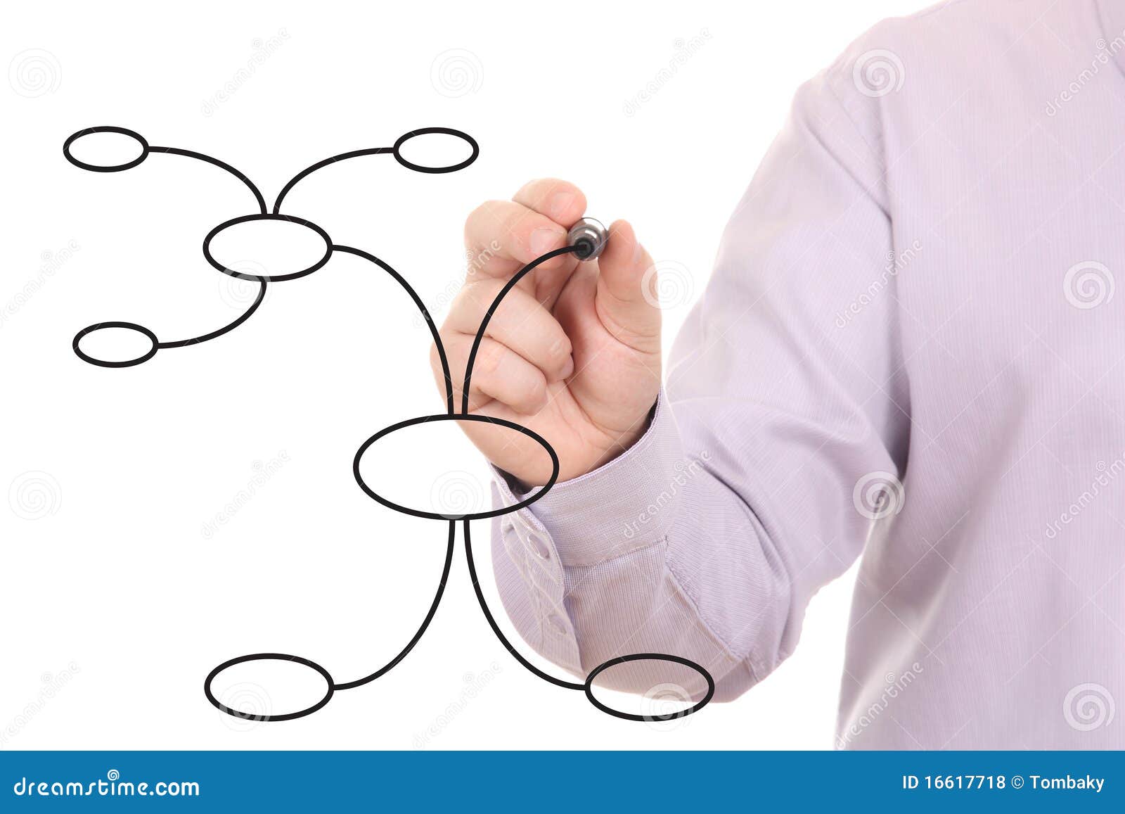 Man S Hand Drawing an Organization Chart Stock Photo - Image of data ...