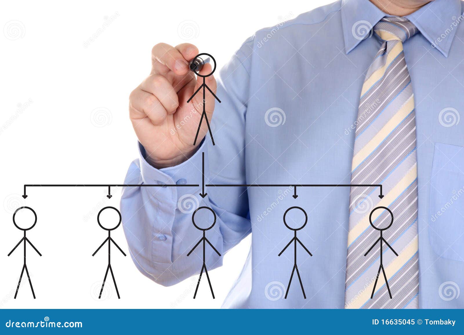 Man S Hand Drawing an Organization Chart Stock Image - Image of chart ...