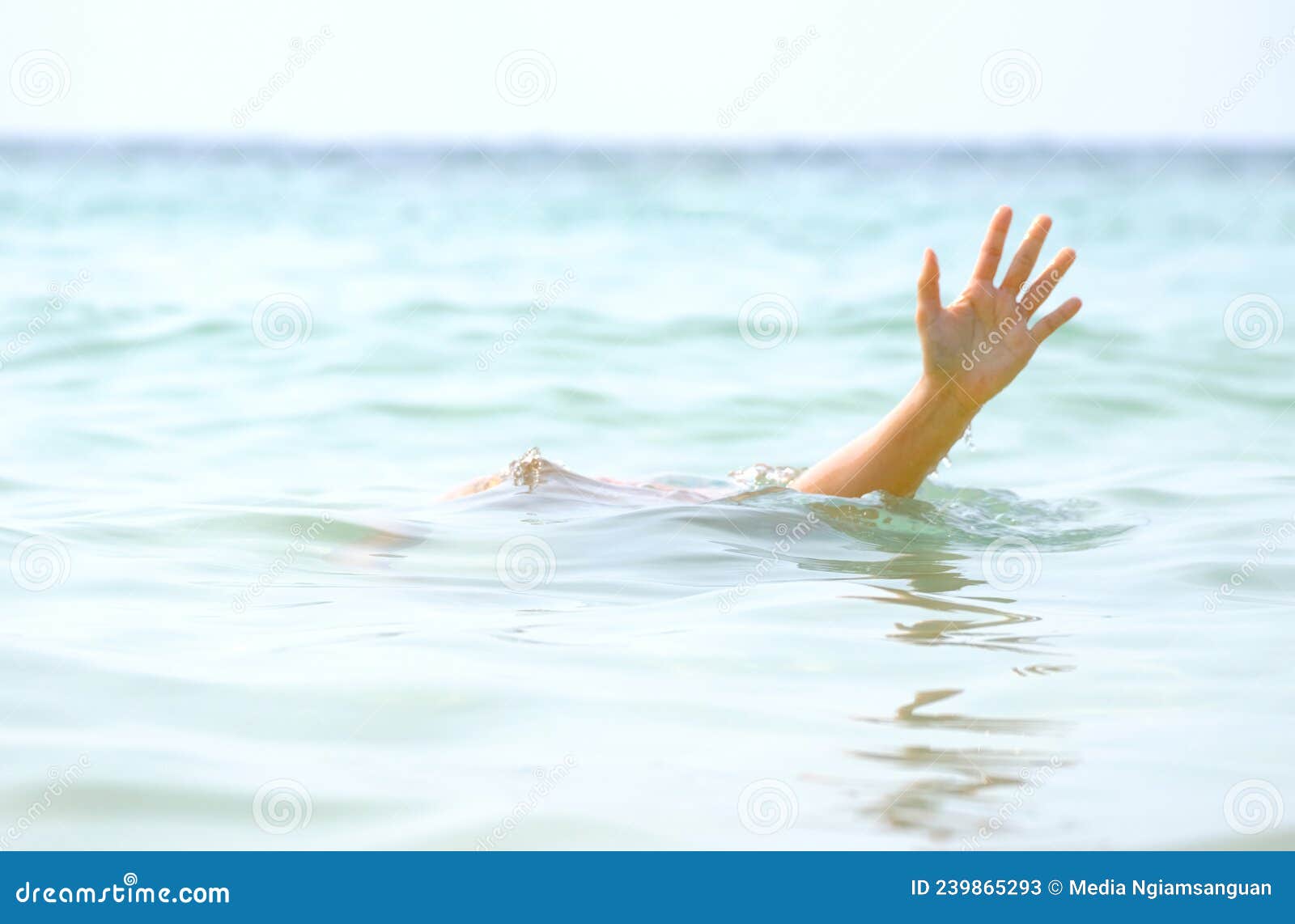 The Man`s Hand Drowned, he Lifted His Hand and Asked for Help from ...