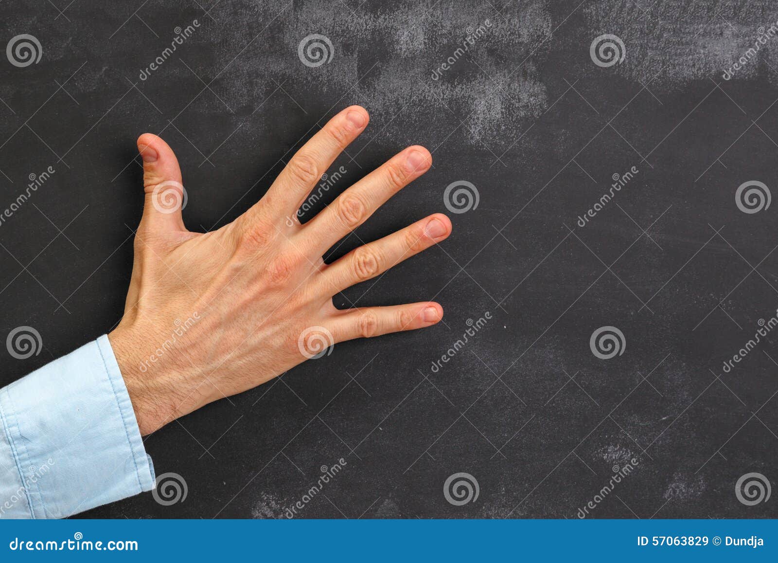 Man S Hand Gesturing on Dark Chalkboard with Copy-space Stock Image ...