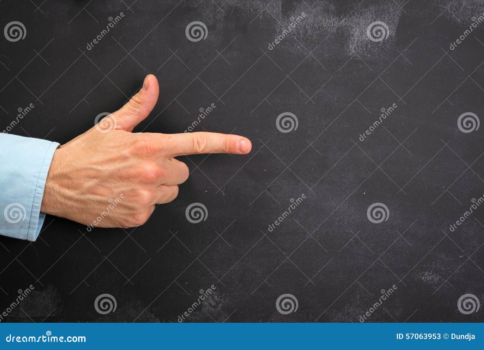 Man S Hand Gesturing on Dark Chalkboard with Copy-space Stock Image ...
