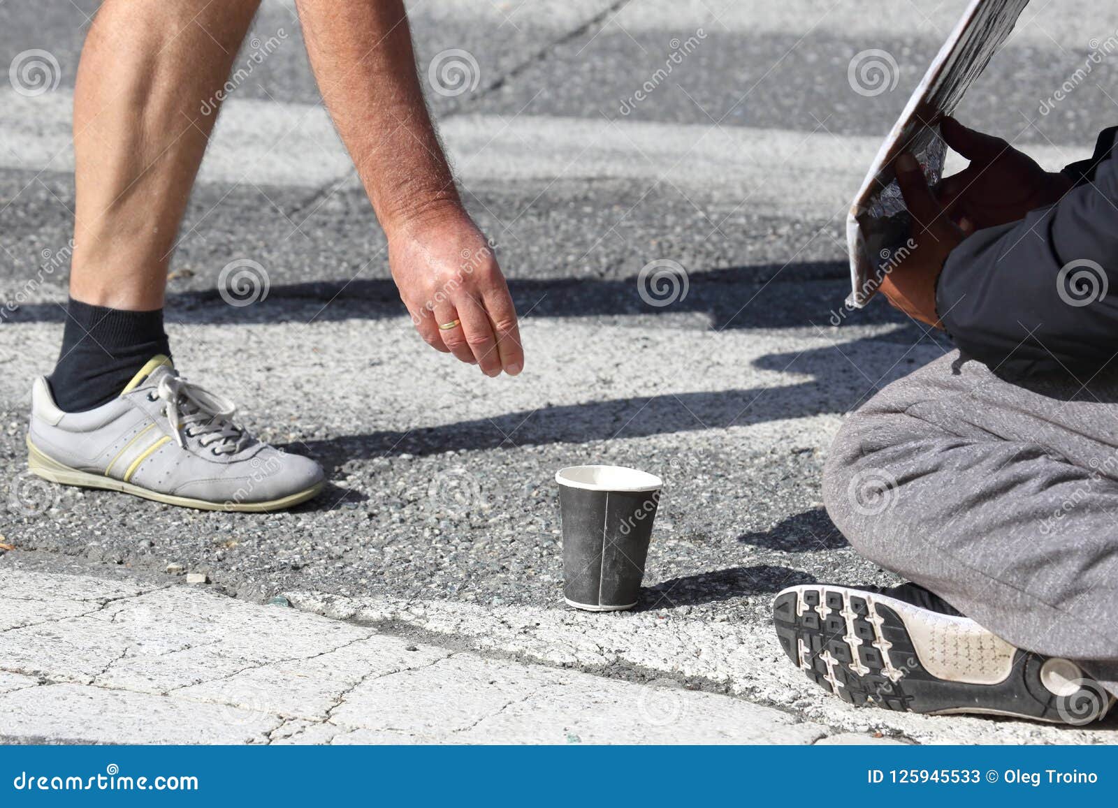 Man`s Hand Gives Alms To the Poor Man Stock Image - Image of donating ...