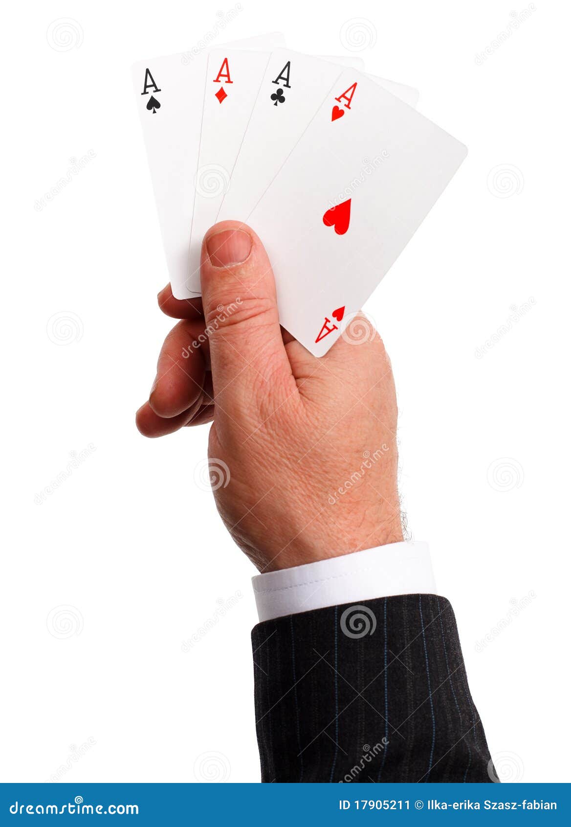 Man s hand holding aces stock image. Image of spades - 17905211