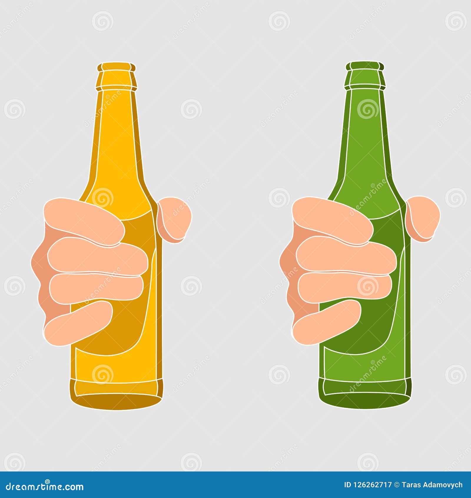 Man`s Hand Holding a Bottle of Beer Vector Illustration Flat Stock ... Man`s Hand Holding a Bottle of Beer Vector Illustration Flat Stock ...