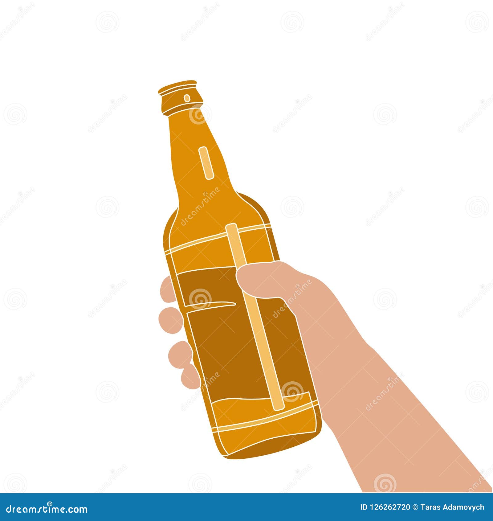 Man`s Hand Holding a Bottle of Beer Vector Illustration Flat Stock ... Man`s Hand Holding a Bottle of Beer Vector Illustration Flat Stock ...