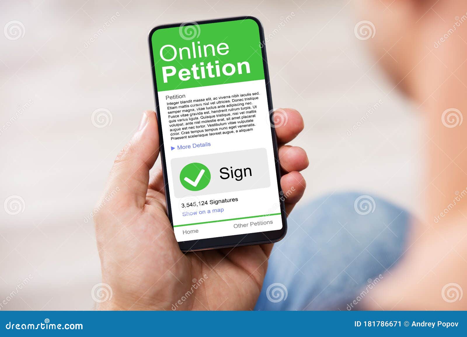 Close-up of Smartphone with Online Petition Form Stock Image - Image of ...