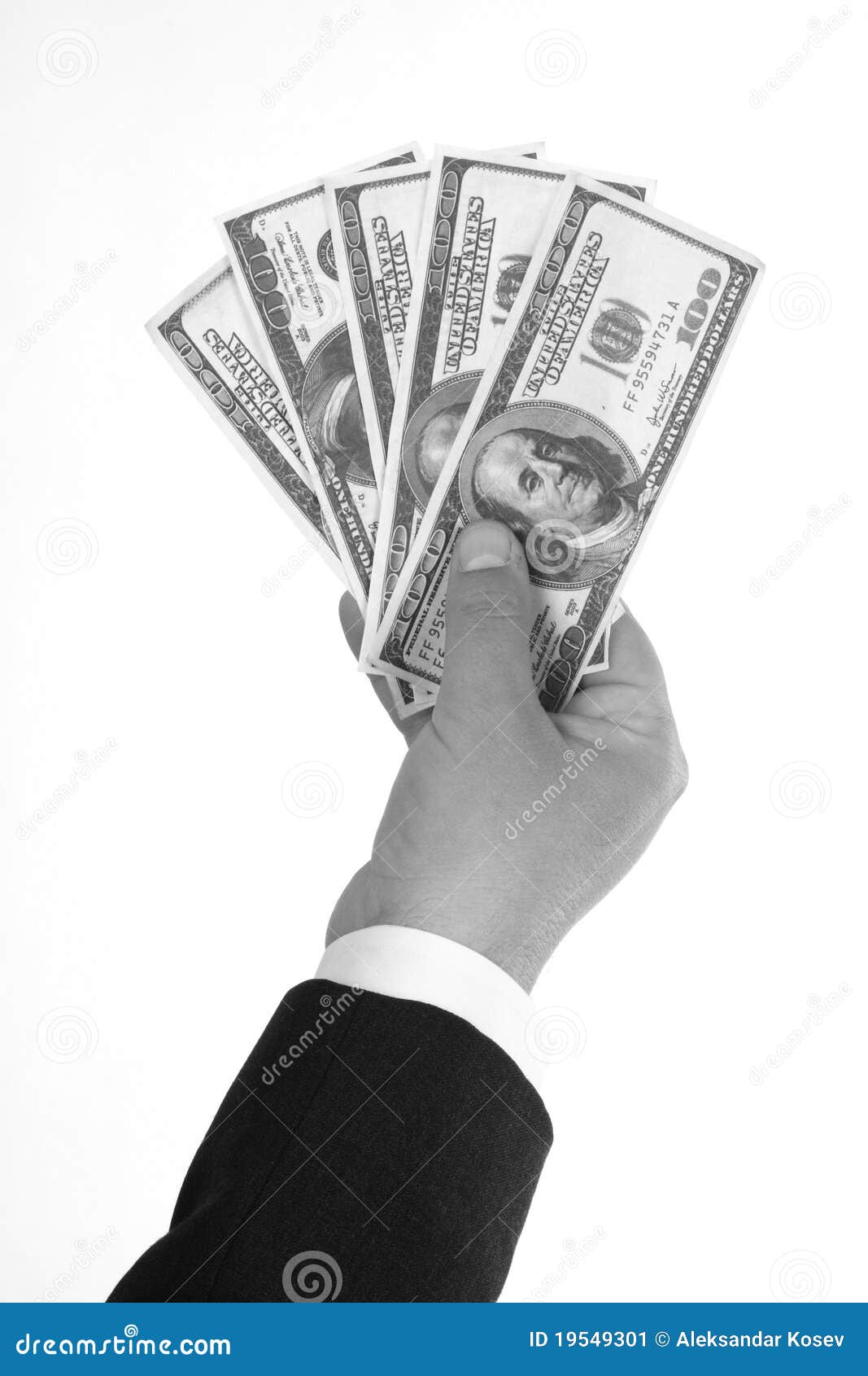 Man S Hand Holding Dollar Bills Stock Image - Image of cash, money ...
