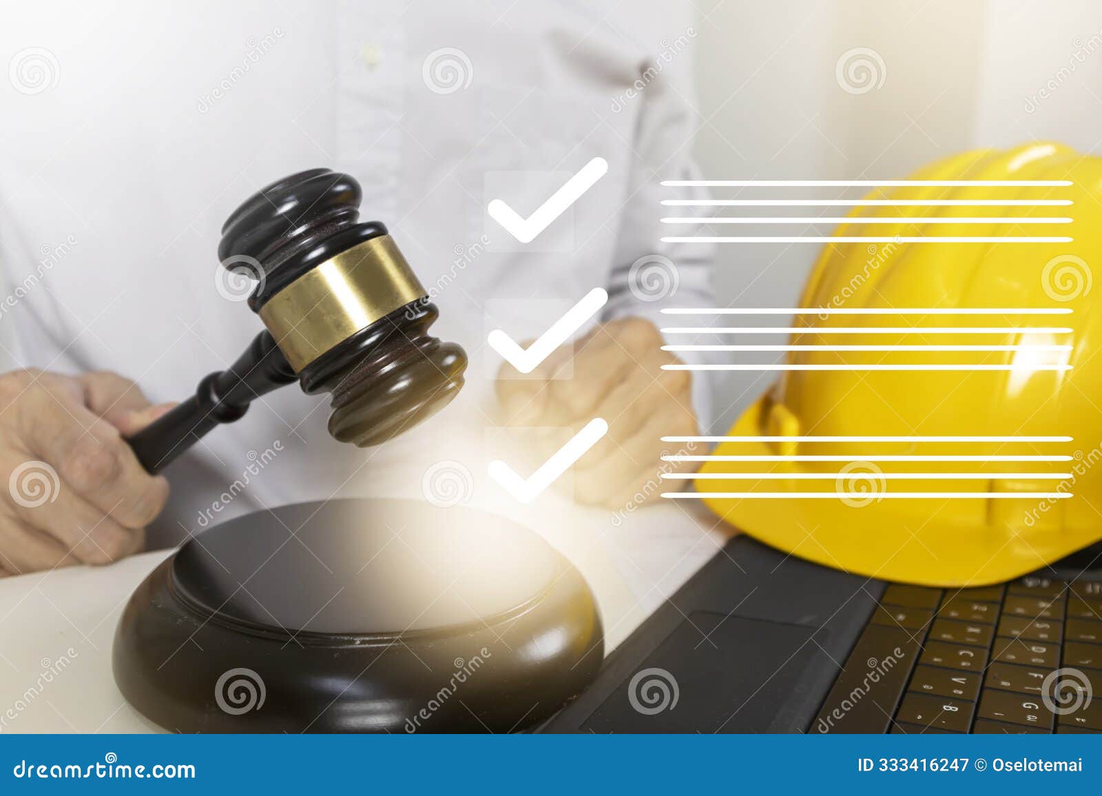 Man S Hand Holding a Judgment Hammer,Linking Information for Decision ...