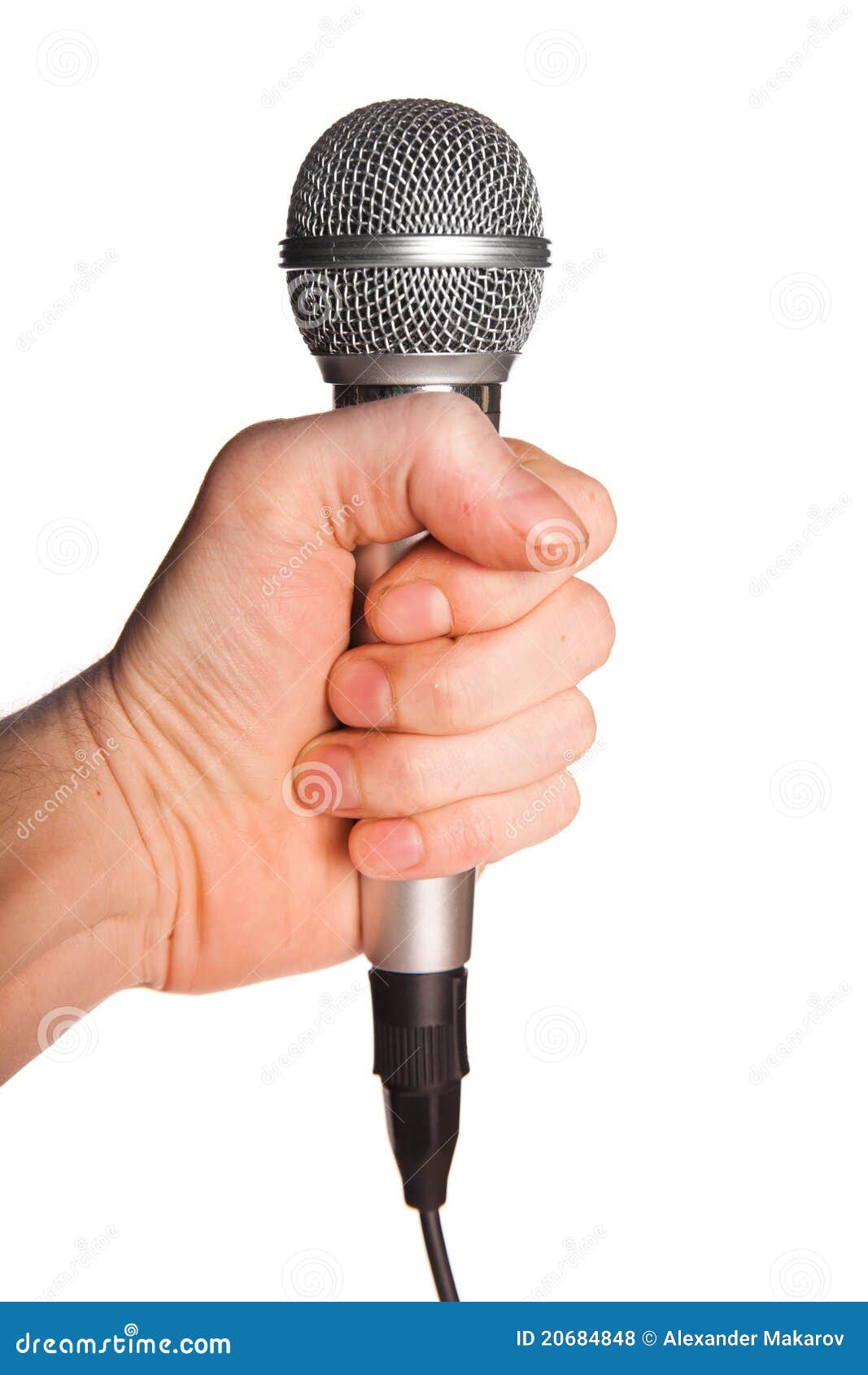 Man S Hand Holding a Microphone Stock Photo - Image of holded ...