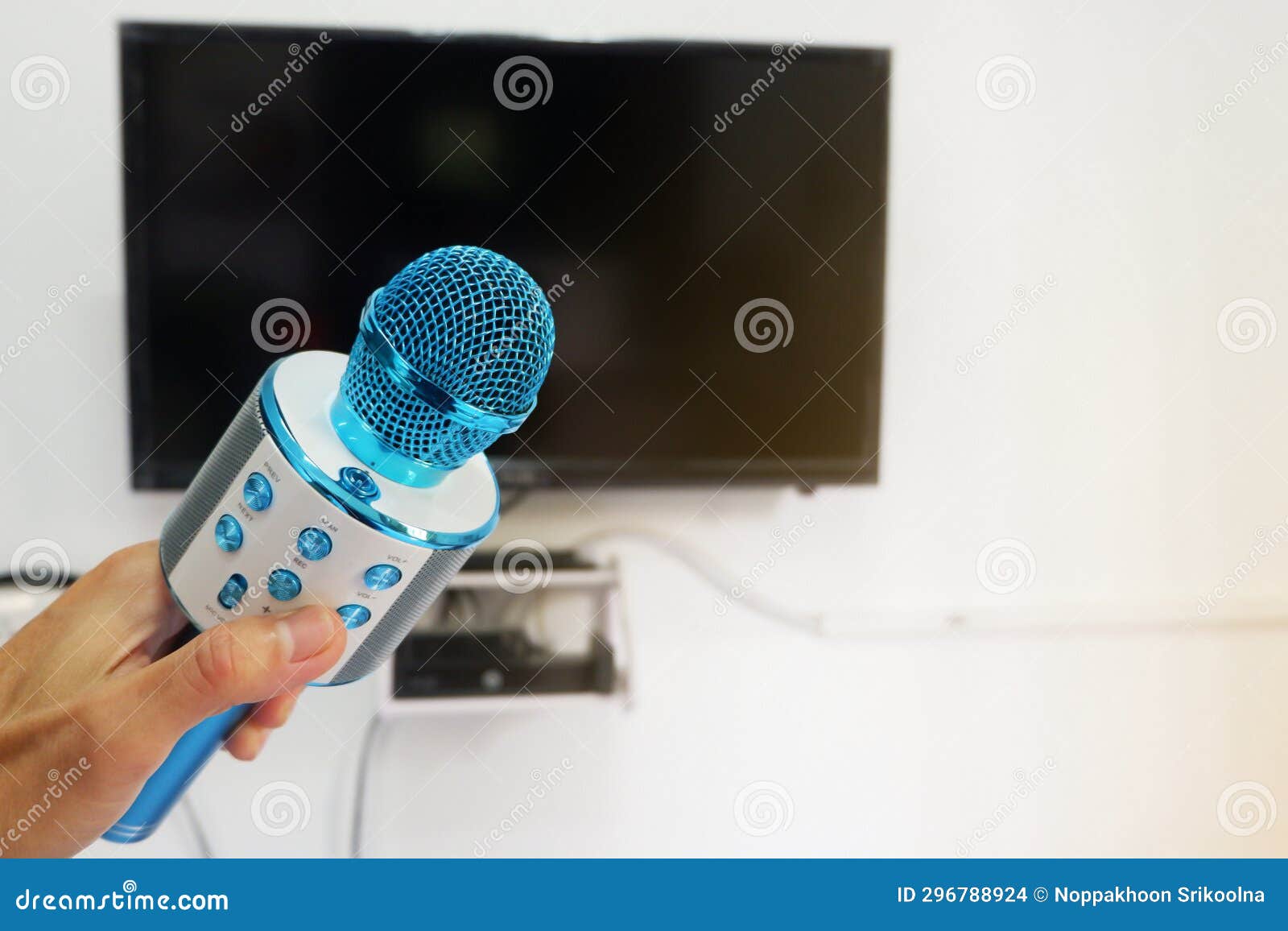 Man S Hand Holding a Microphone To Sing Stock Photo - Image of ...