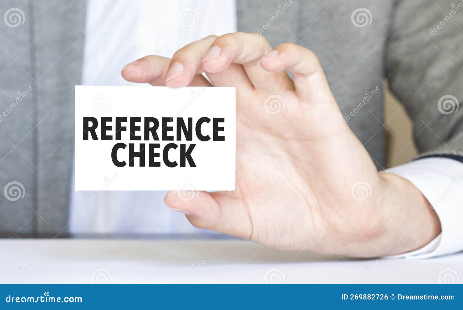 Man S Hand Holding Paper Sheet with REFERENCE CHECKS Words Stock Photo ...