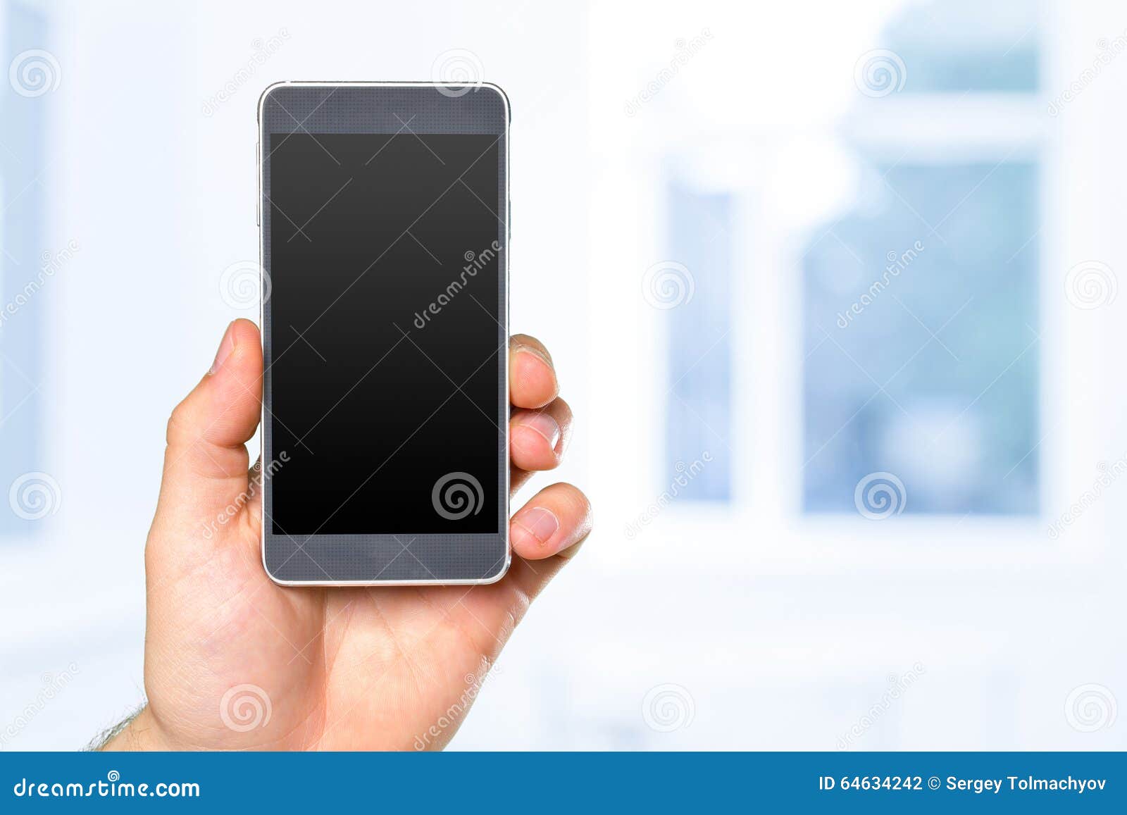 Man S Hand Holding Smartphone Stock Photo - Image of business ...