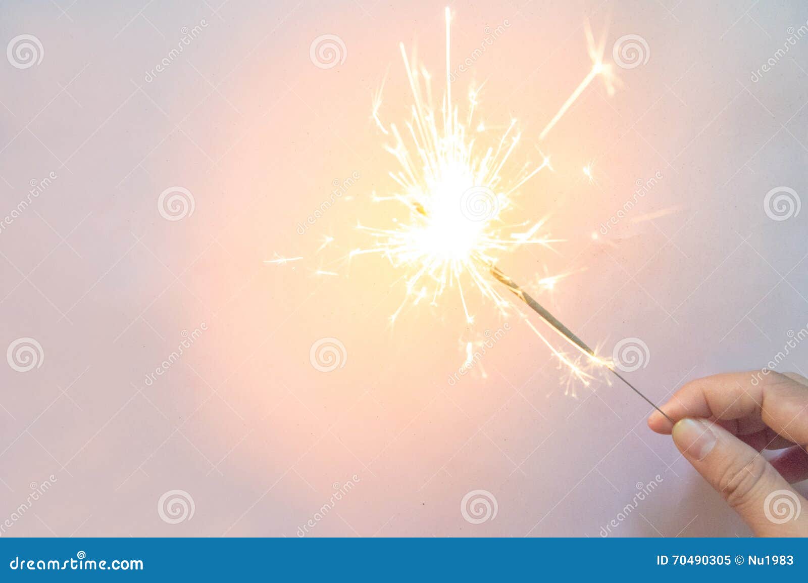 Man S Hand Holding a Sparkler Stock Image - Image of macro, celebration ...
