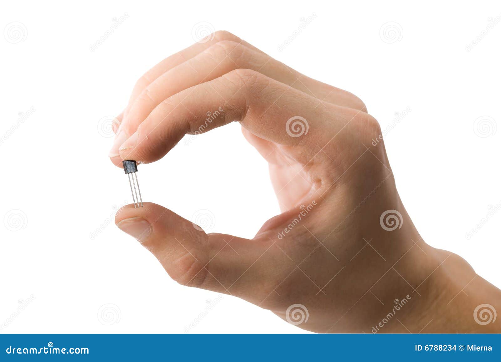 Man S Hand Holding a Transistor Isolated Stock Photo - Image of ...