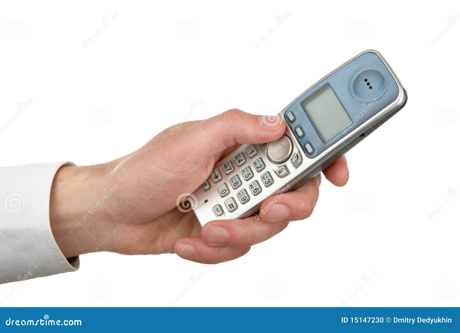 The Man S Hand Holds Radio Phone Stock Photo - Image of icon ...