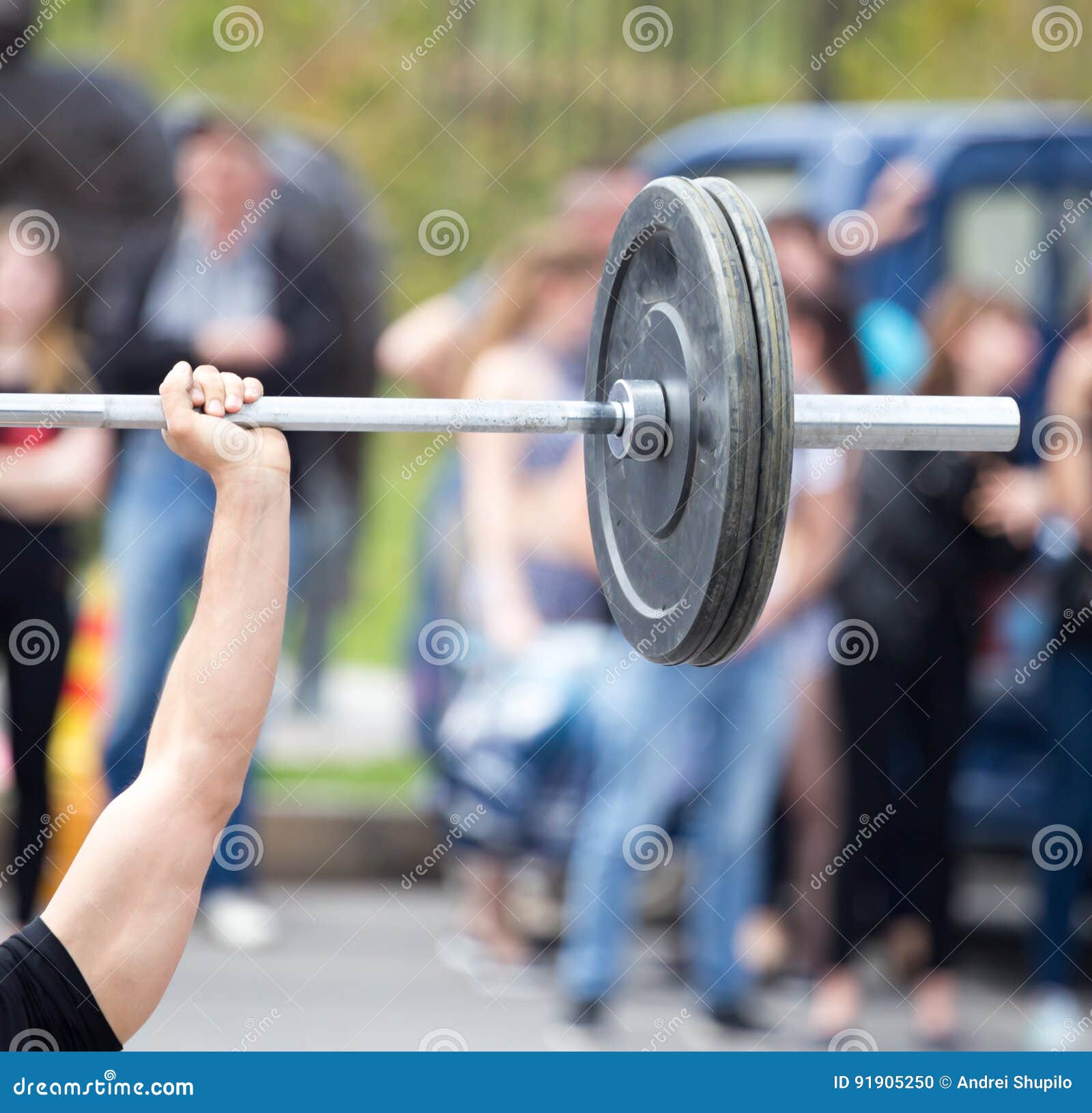 The Man`s Hand Lifts the Bar Stock Photo - Image of hands, bodybuilding ...
