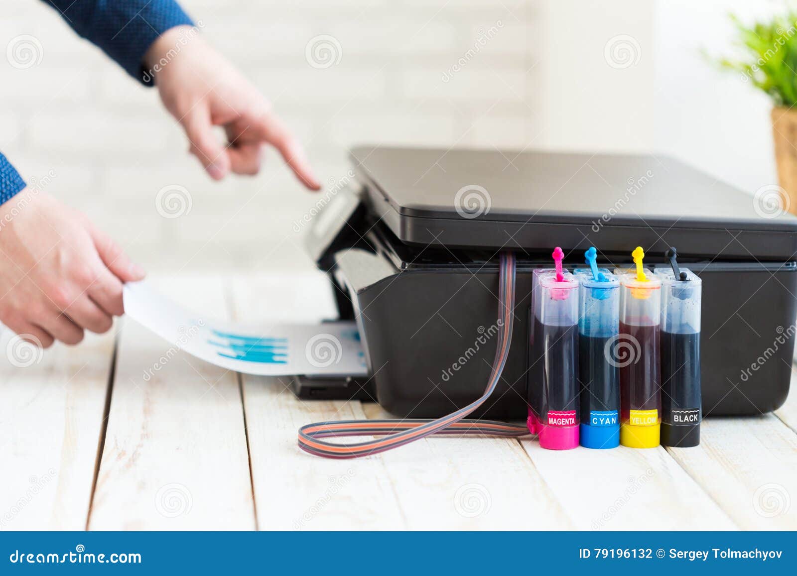 Man`s hand making copie stock photo. Image of male, photocopy - 79196132