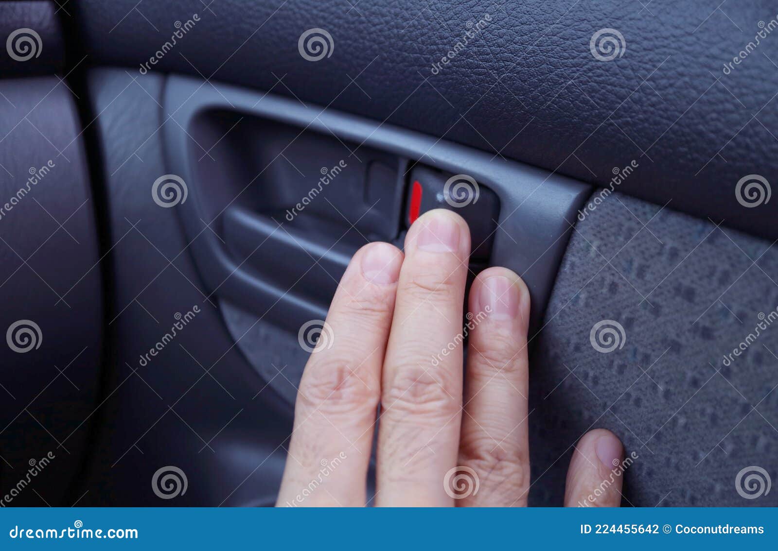 Man`s Hand at the Modern Car`s Inner Handle Stock Photo - Image of copy ...