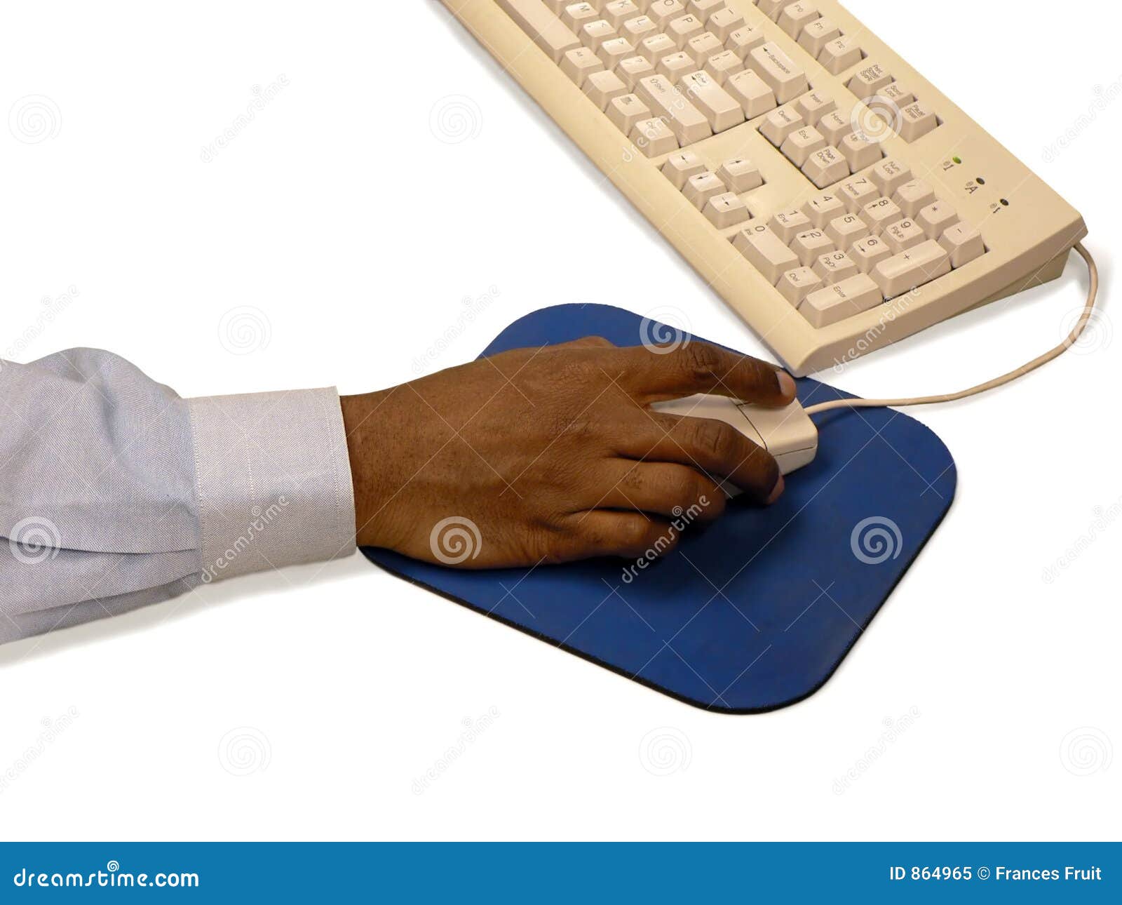Man S Hand with Mouse and Keyboard Stock Image - Image of computer ...