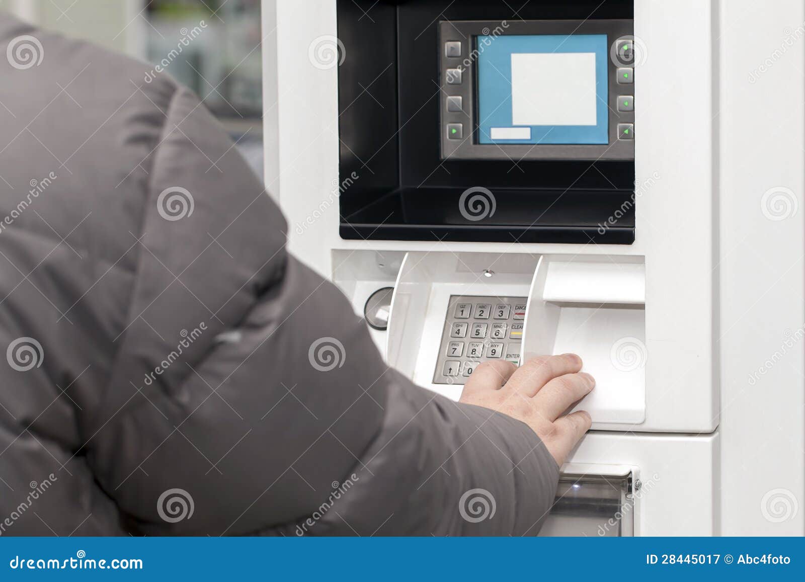 Man S Hand Near the Cash Machine Stock Image - Image of business ...