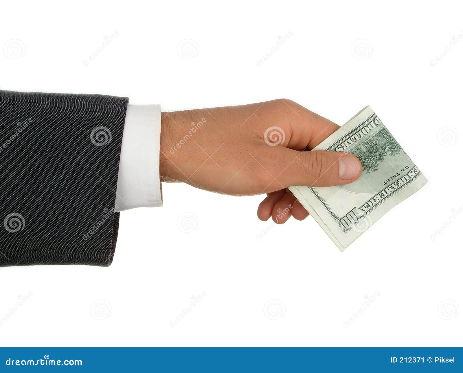 Man s hand offering money. stock image. Image of dollar - 212371