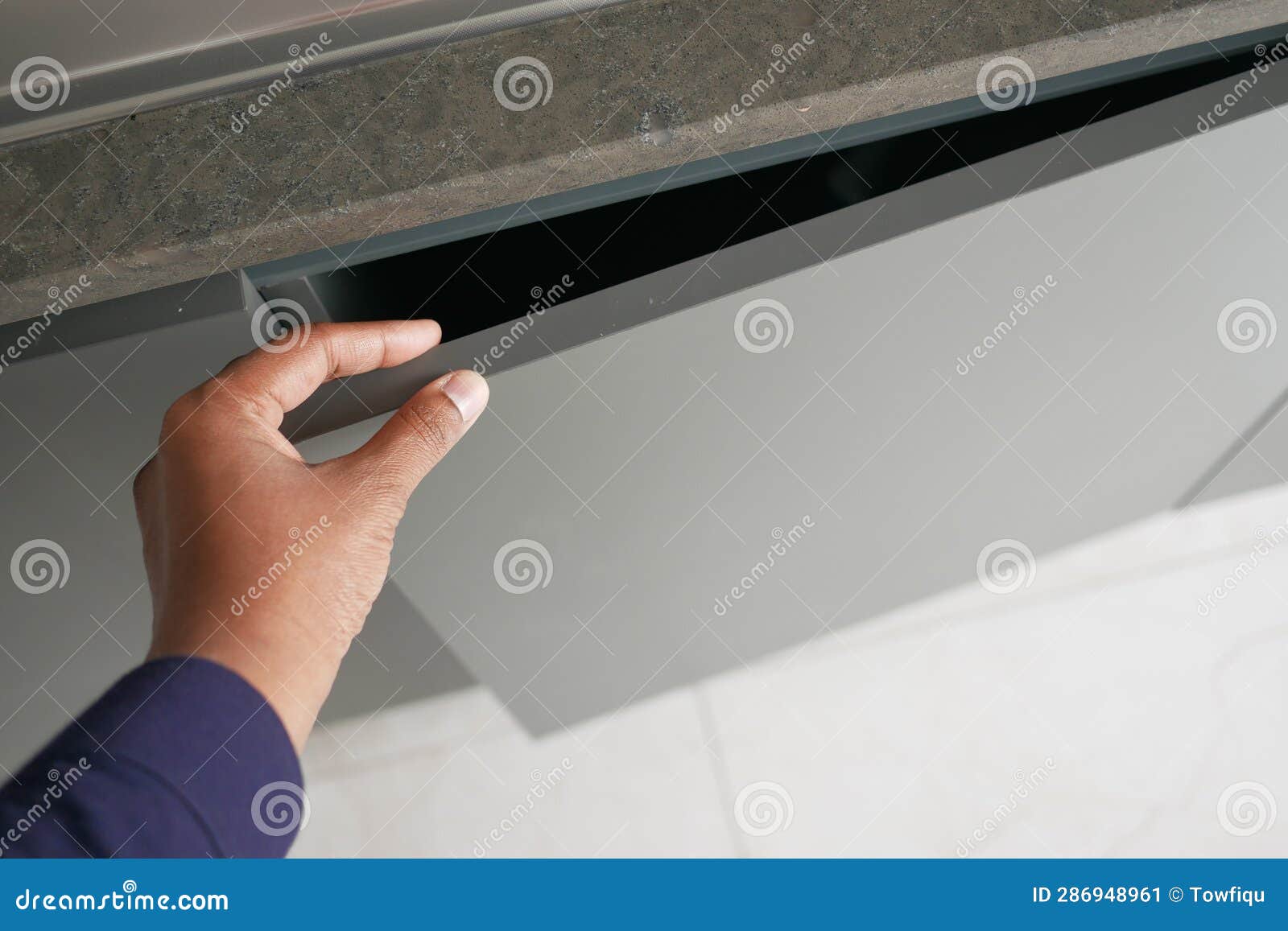 Mans Hand Open Drawer Wooden in Cabinet Stock Image - Image of living ...