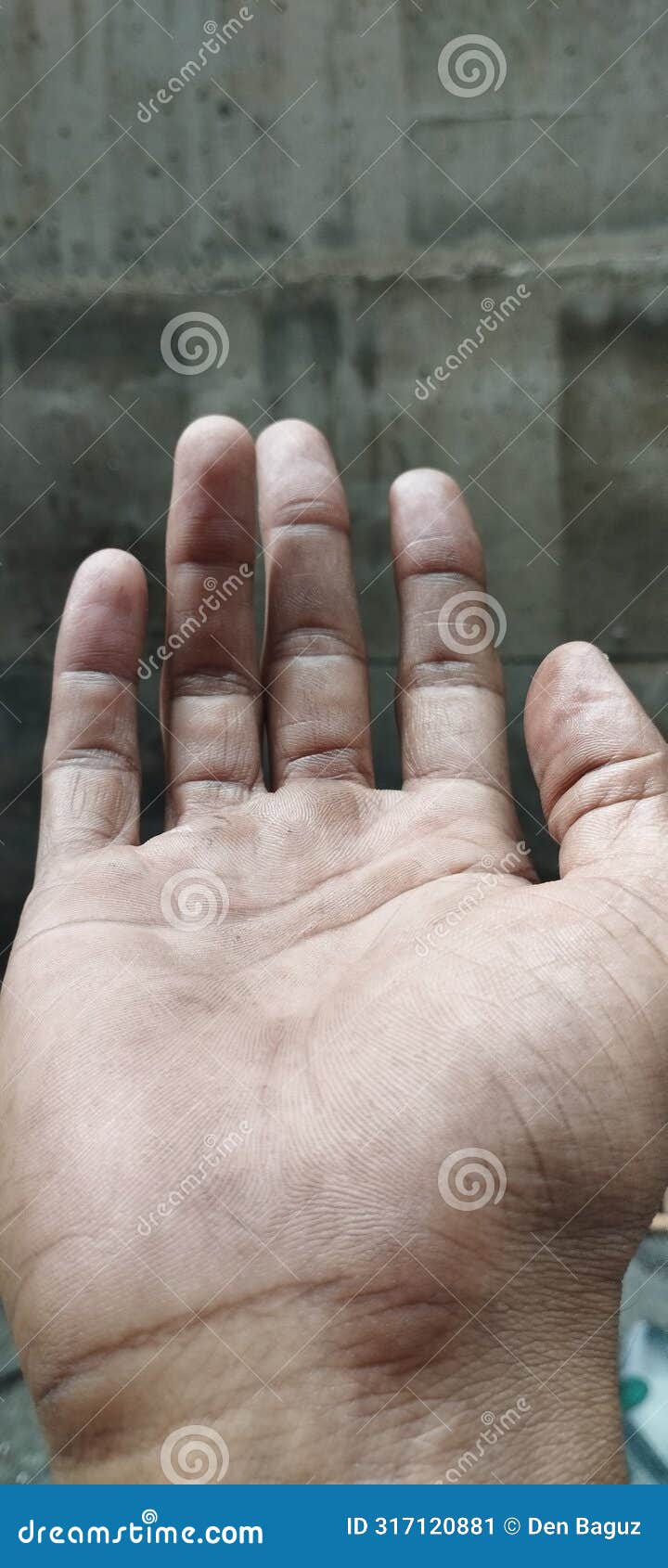 A Man& X27;s Hand Opens Upwards Expecting Something Stock Image - Image ...