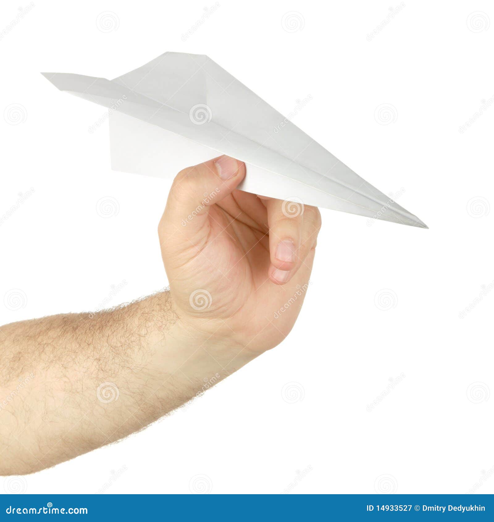 Man S Hand with Paper Plane Stock Image - Image of hand, flight: 14933527