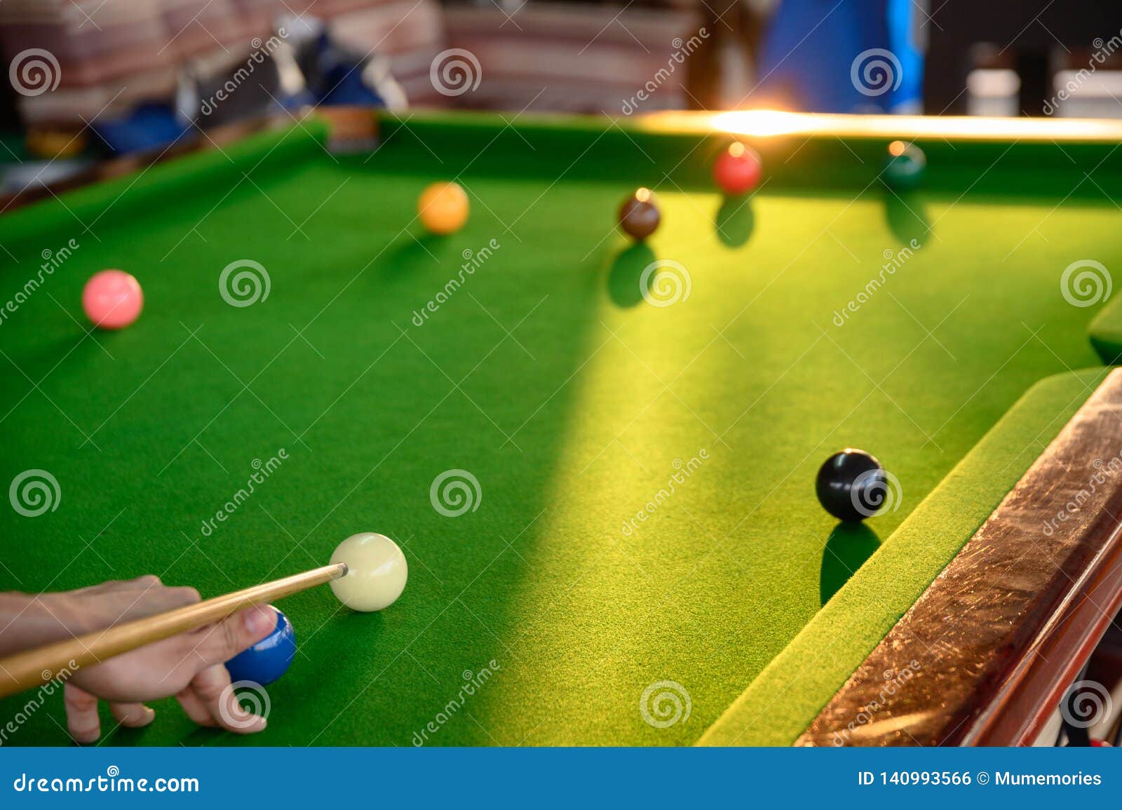 Man`s Hand Playing Snooker in Bar with Snooker Ball Stock Photo - Image ...