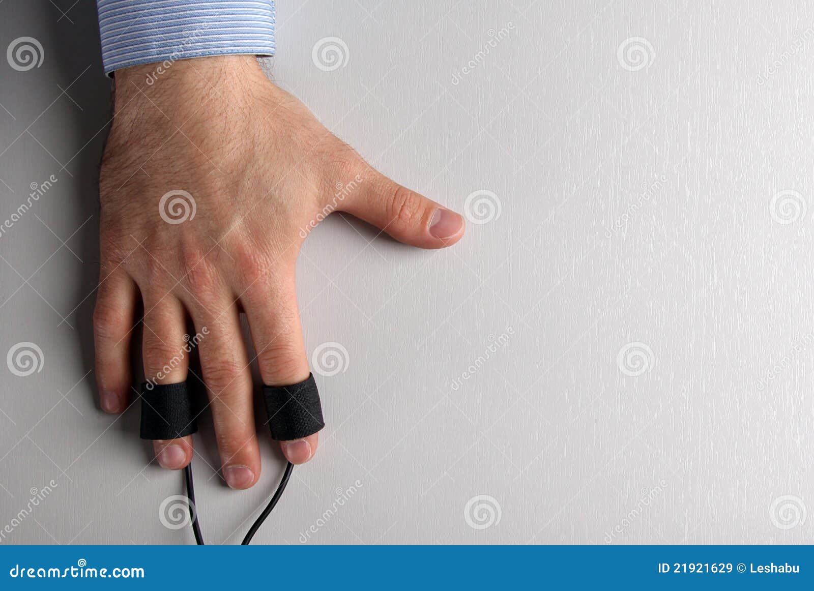Man's Hand With Polygraph Electrodes Stock Photography | CartoonDealer ...