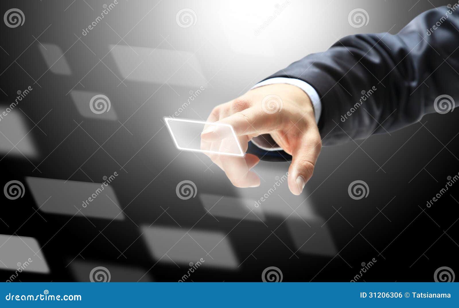 Man S Hand Pushing the Button Stock Photo - Image of menu, idea: 31206306