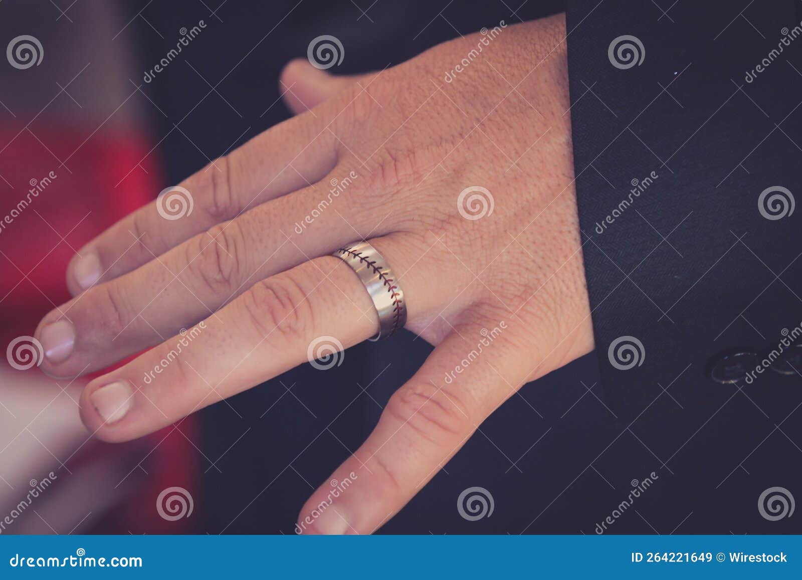 Man S Hand with a Ring on His Ring Finger Stock Image - Image of ring ...