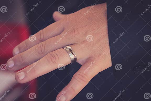 Man S Hand with a Ring on His Ring Finger Stock Image - Image of ring ...