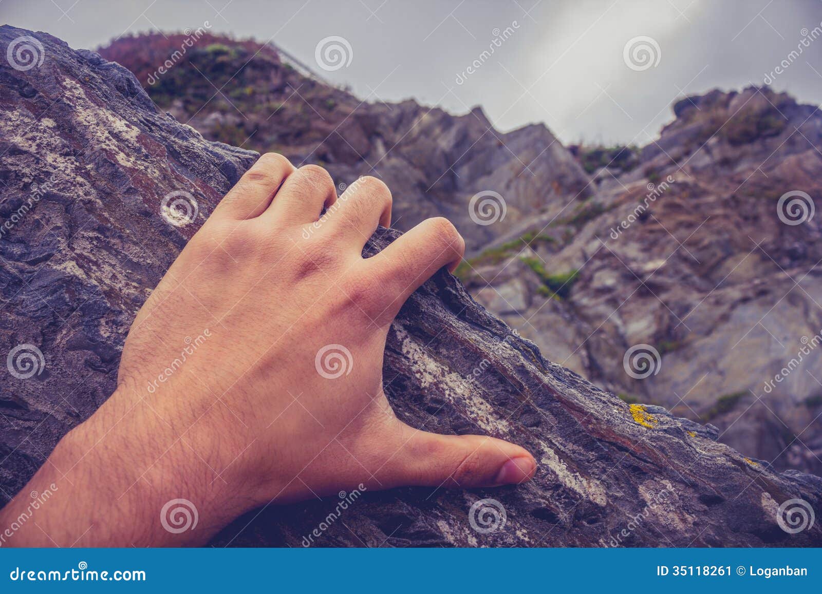 Man s hand on rock stock image. Image of bouldering, exercise - 35118261