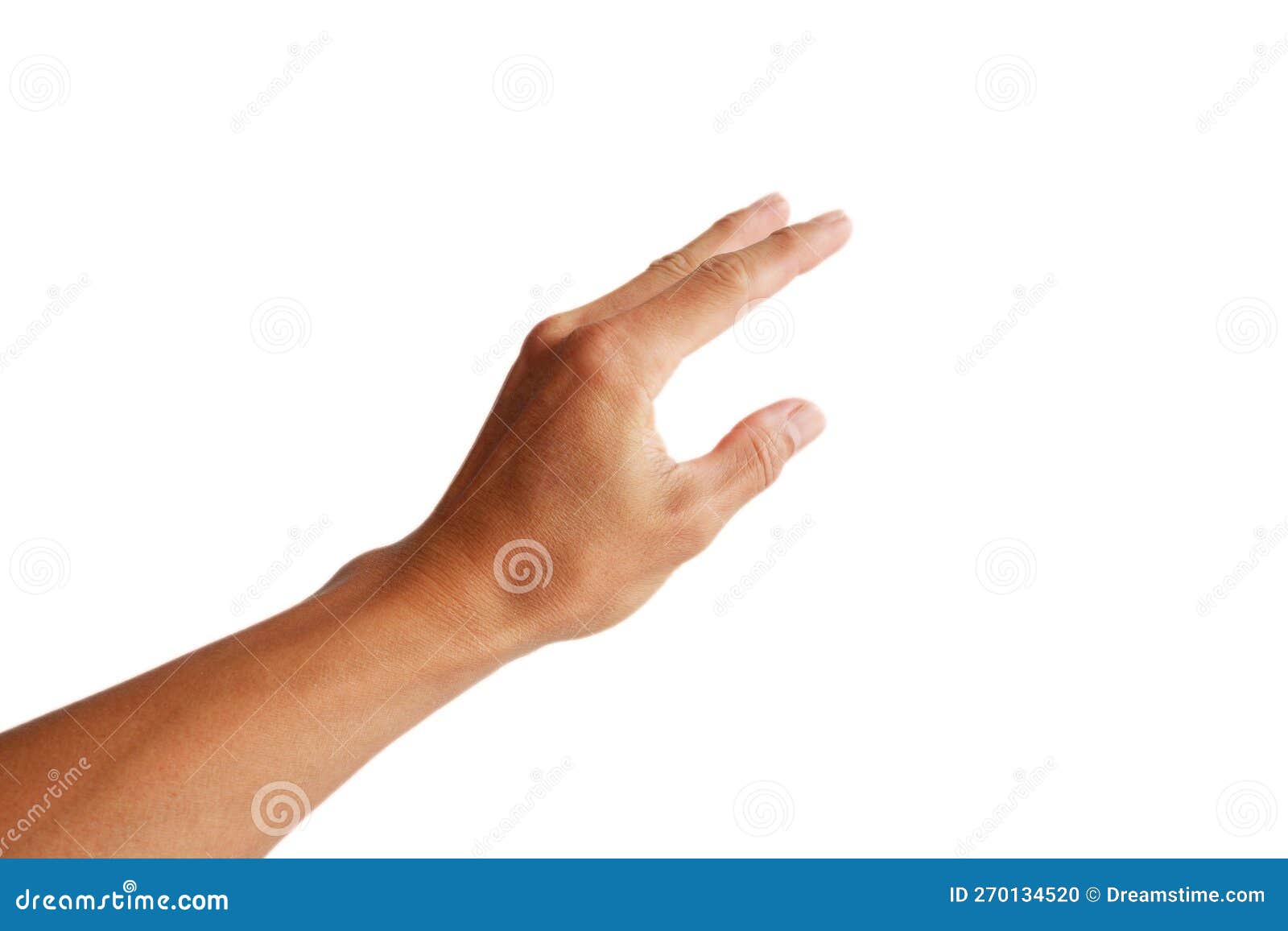 Man S Hand Showing an Outstretched Gesture To Grab Something Stock ...