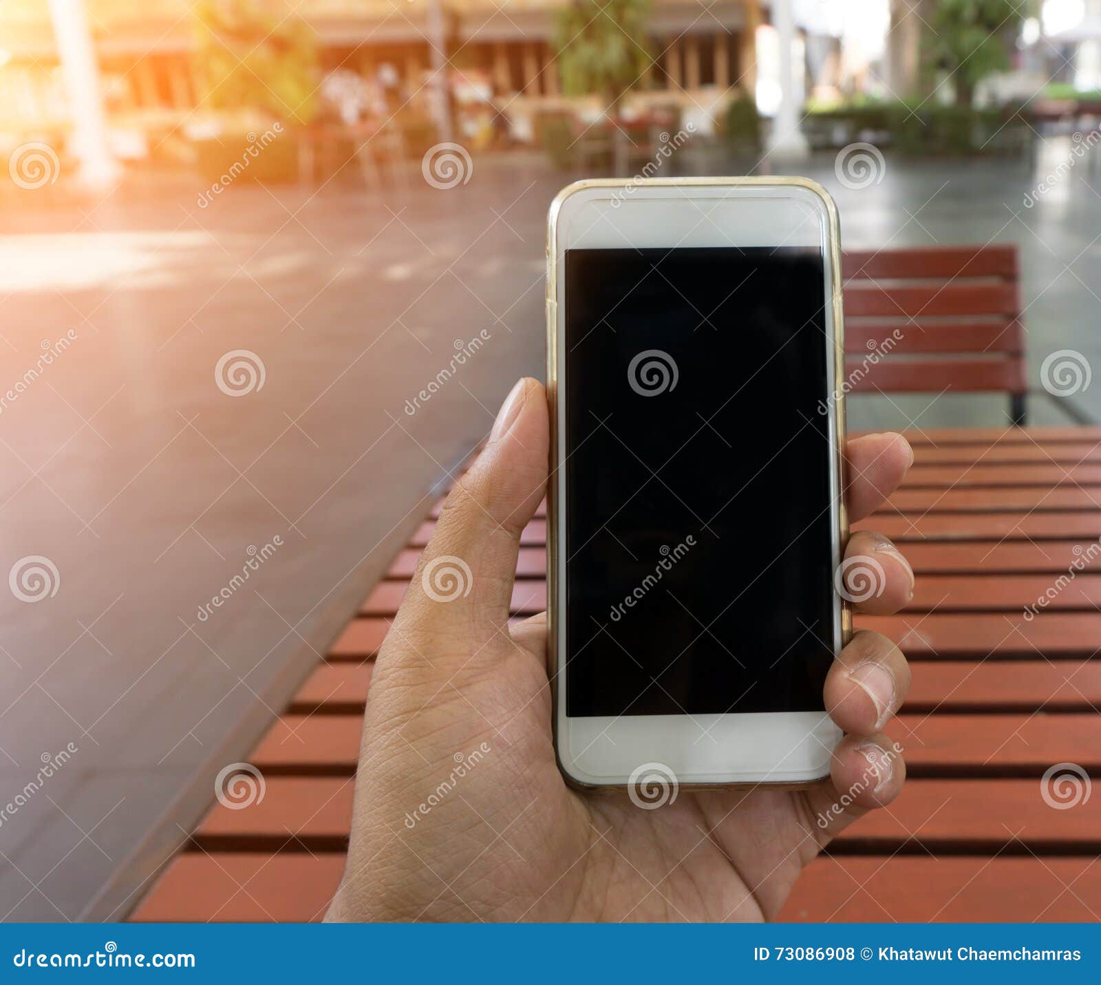 Hand Holding Smartphone In Vertical Position Royalty-Free Stock Image ...