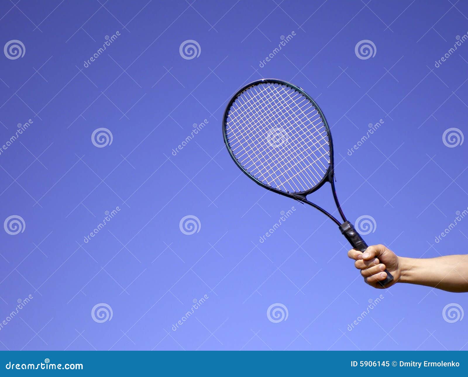 Man S Hand with Tennis Racket Stock Image - Image of health, sport: 5906145