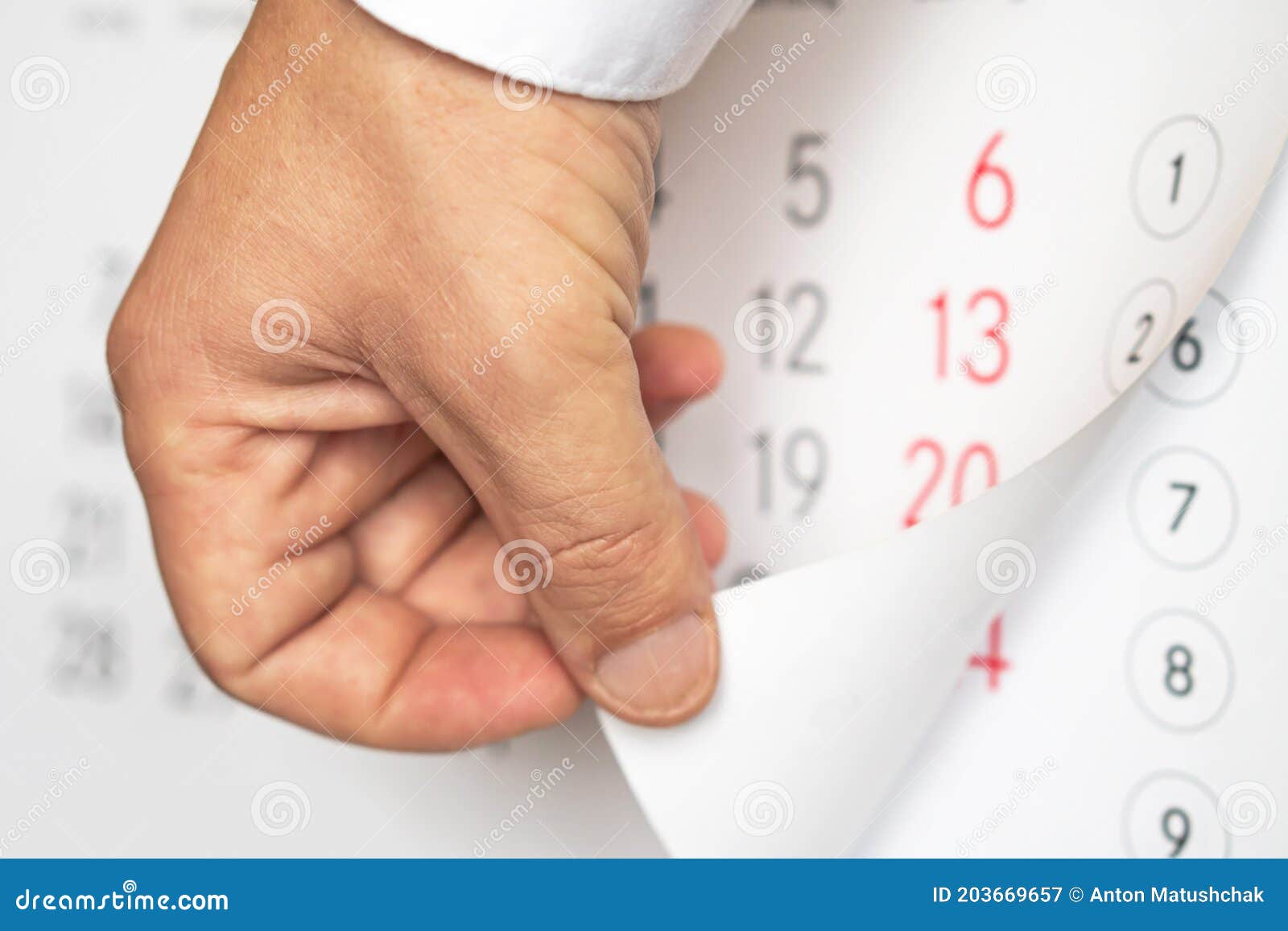 The Man`s Hand Turns the Calendar. the Man`s Hand Turns the Calendar ...