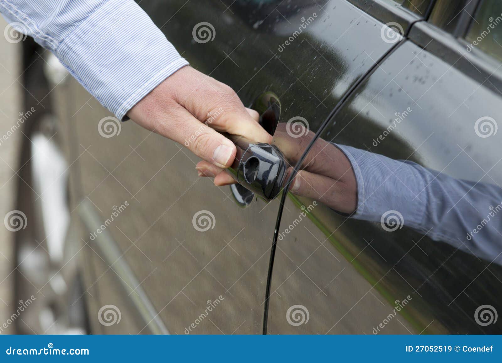 Man S Hand Unlocking Car Door. Stock Image - Image of male, vehicle ...