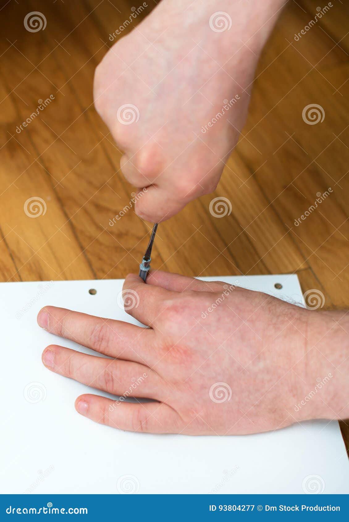 Man`s Hand Using Screwdriver. Stock Image - Image of handyman, indoors ...