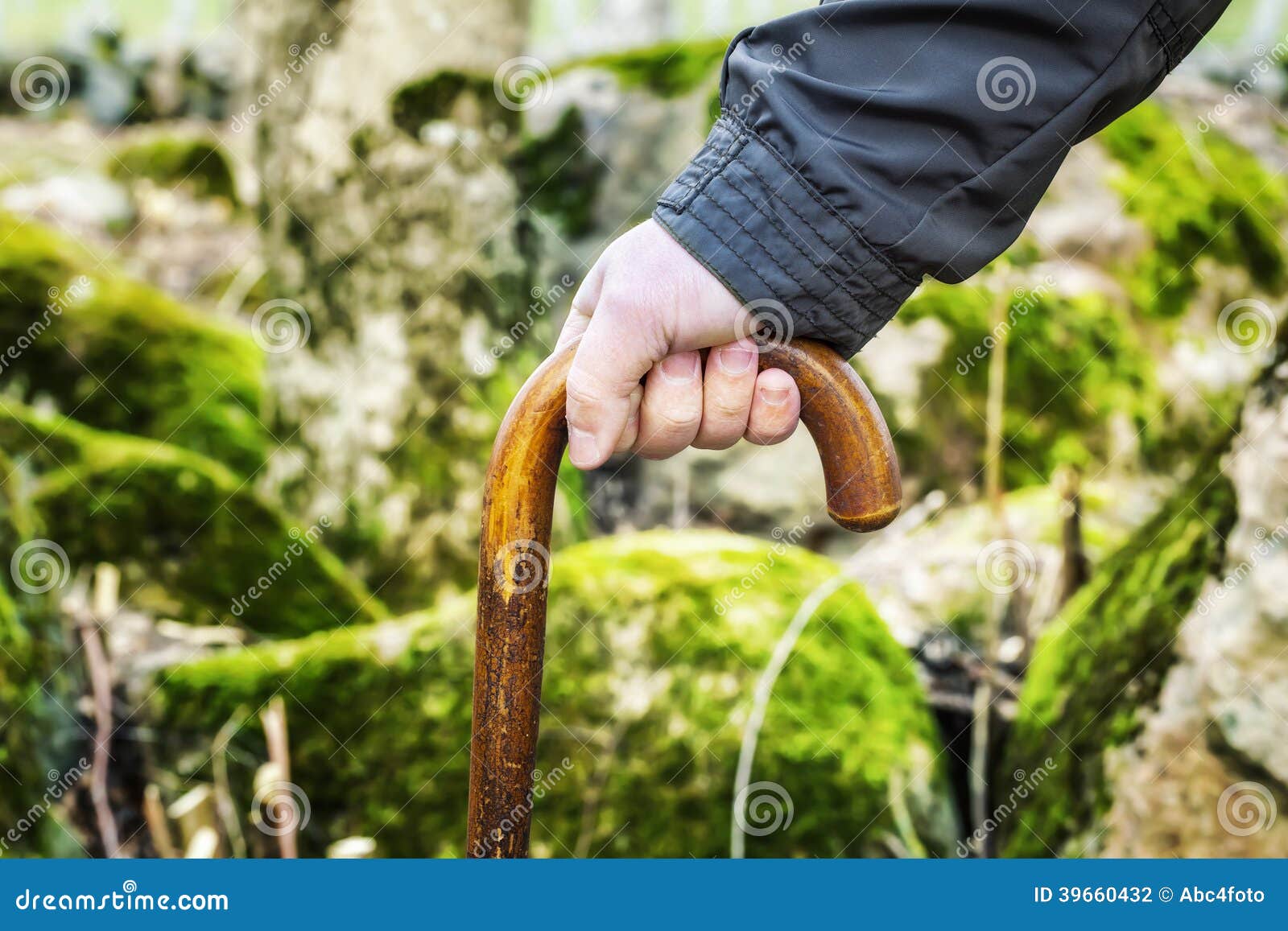 Man S Hand with Walking Stick Stock Photo - Image of people, disabled ...