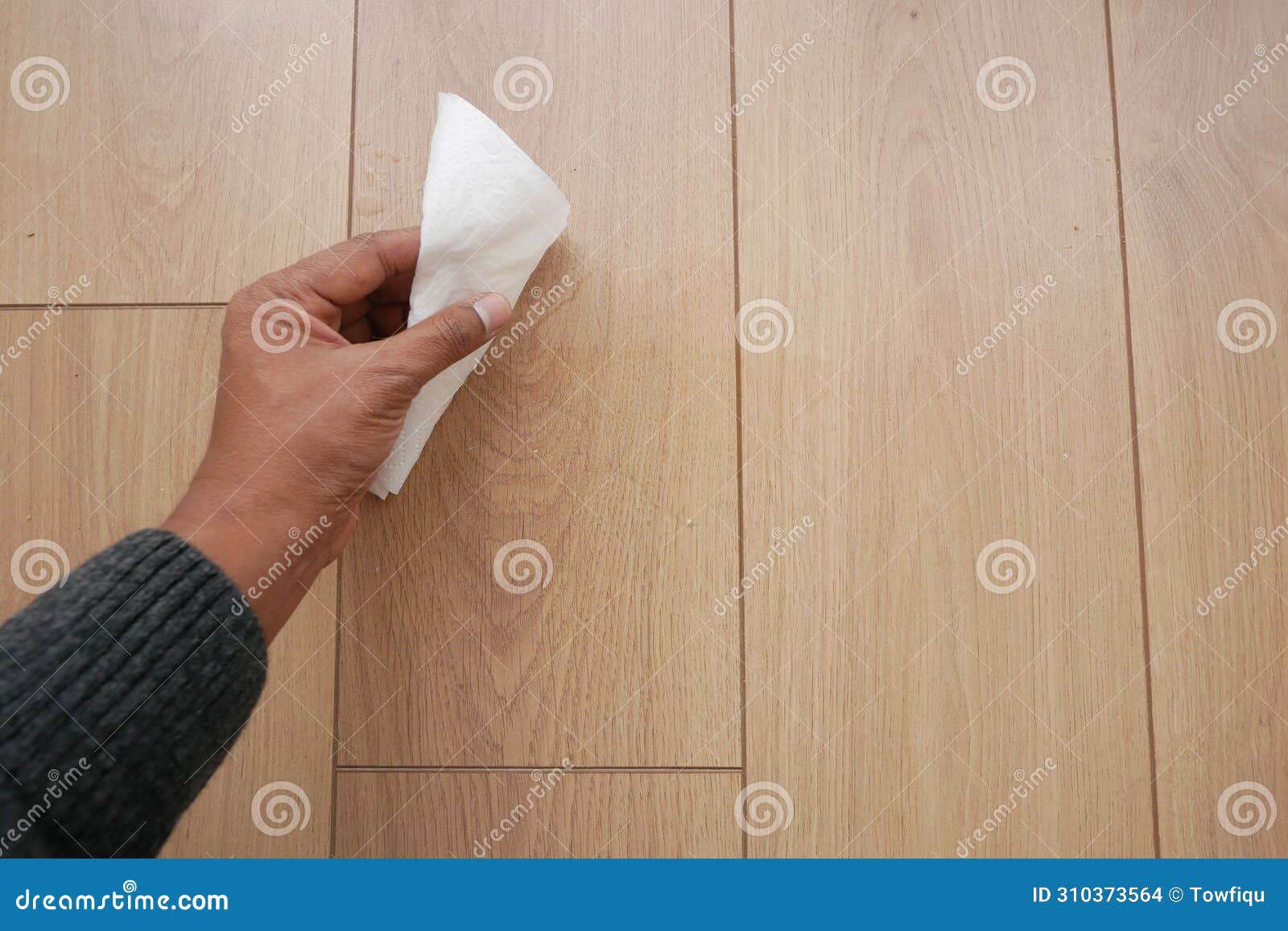 A Man& X27;s Hand Washing the Floor with a Tissue Stock Photo - Image ...