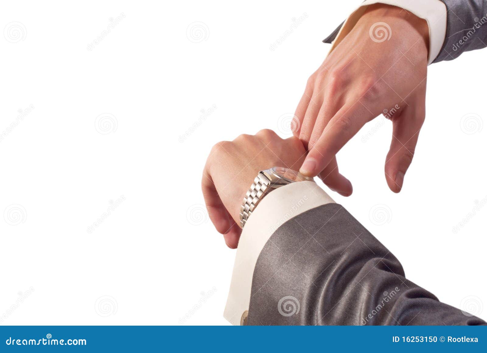 Man s hand with watch stock photo. Image of checking - 16253150