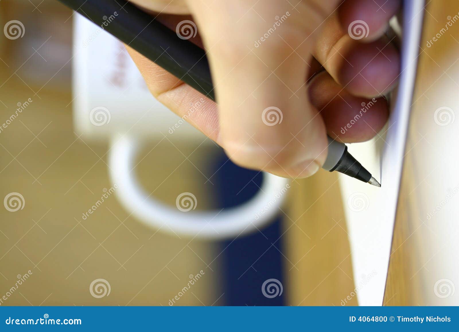 Man s hand writing at desk stock photo. Image of legal - 4064800