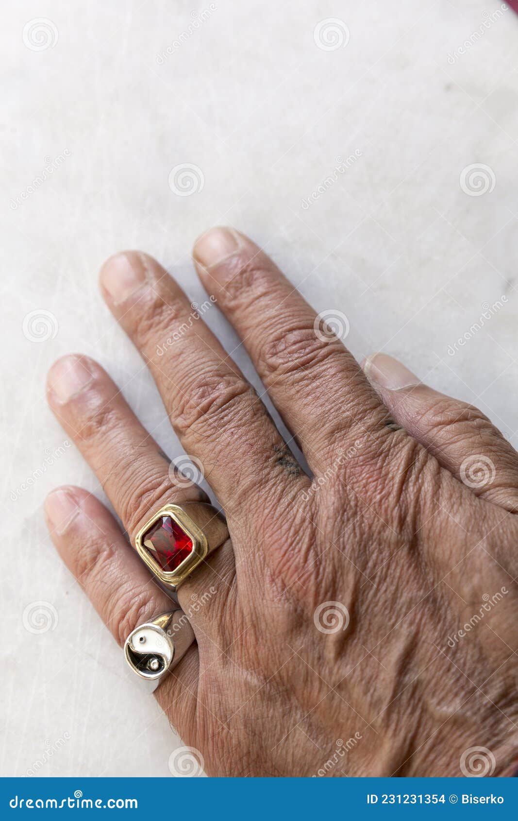 Hand with two rings stock photo. Image of finger, human - 231231354