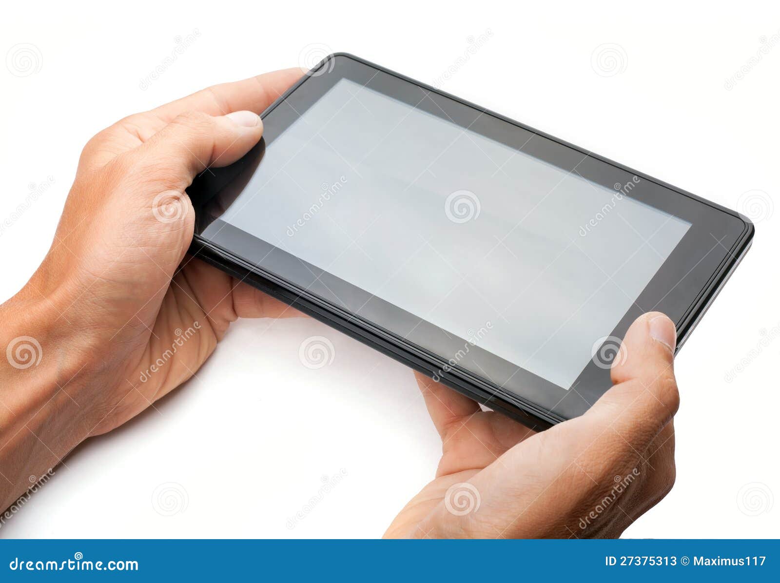 Man S Hands Holding a Tablet Stock Image - Image of intelligence ...