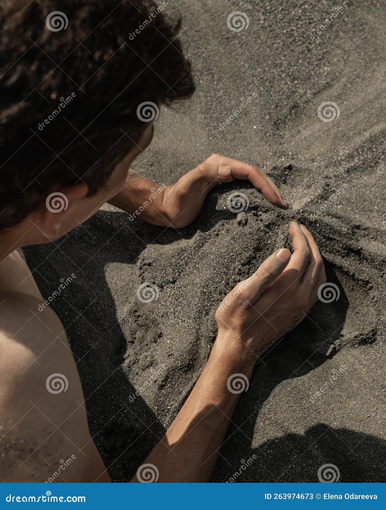 Man& X27;s Hands and Sand in Desert Stock Image - Image of season ...